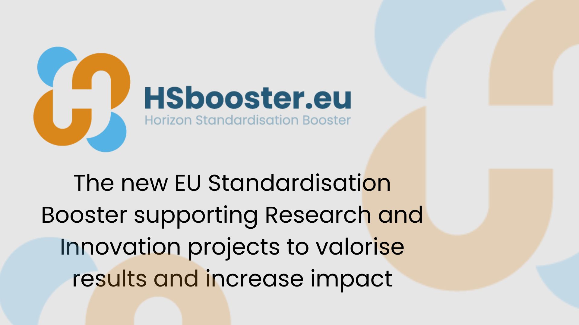 PRESS RELEASE - The new EU Standardisation Booster | HSBooster.eu